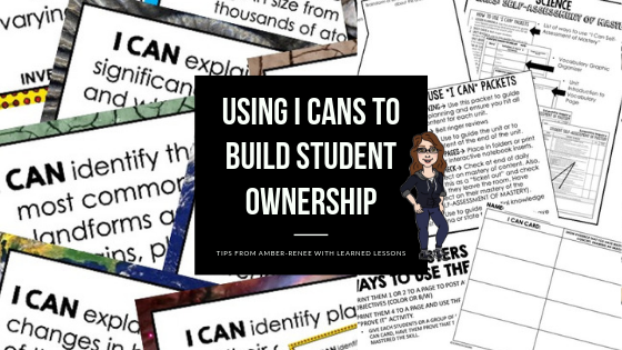 “I Cans”, Student Self-Assessment of Mastery - Learned Lessons Teaching ...