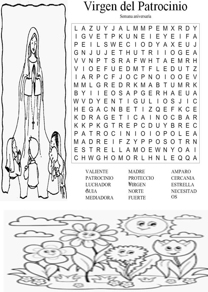 Carla y sus ideas digitales: SOPA DE LETRAS DE LA VIRGEN MARÍA