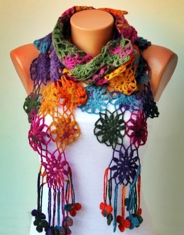 Flávia Késia: Cachecol de crochê para destacar o look