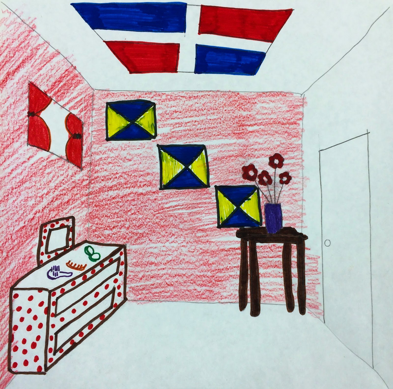 The Helpful Art Teacher: Draw a Surrealistic Room in One Point Perspective