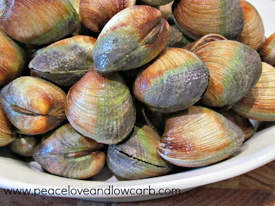 Lemon Garlic Steamed Clams | Peace Love and Low Carb