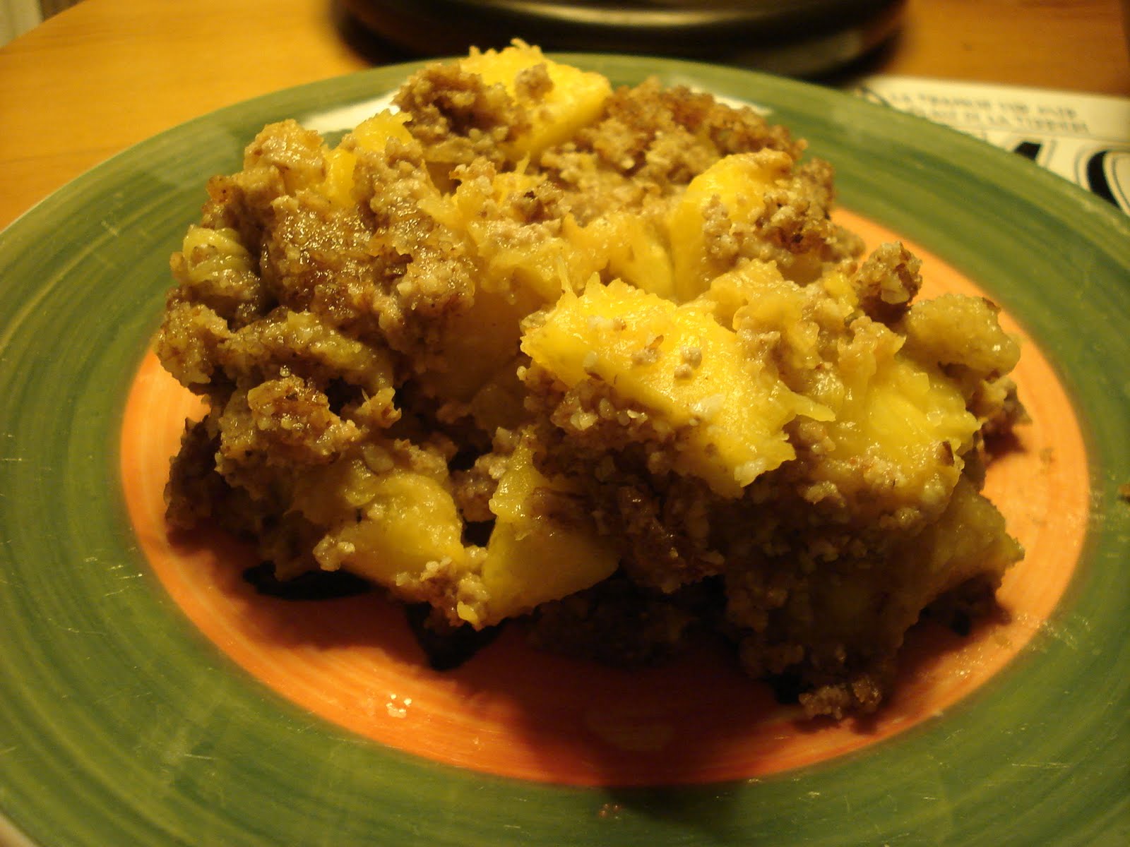 As raw as it gets: Raw Recipe: Pineapple Crumble