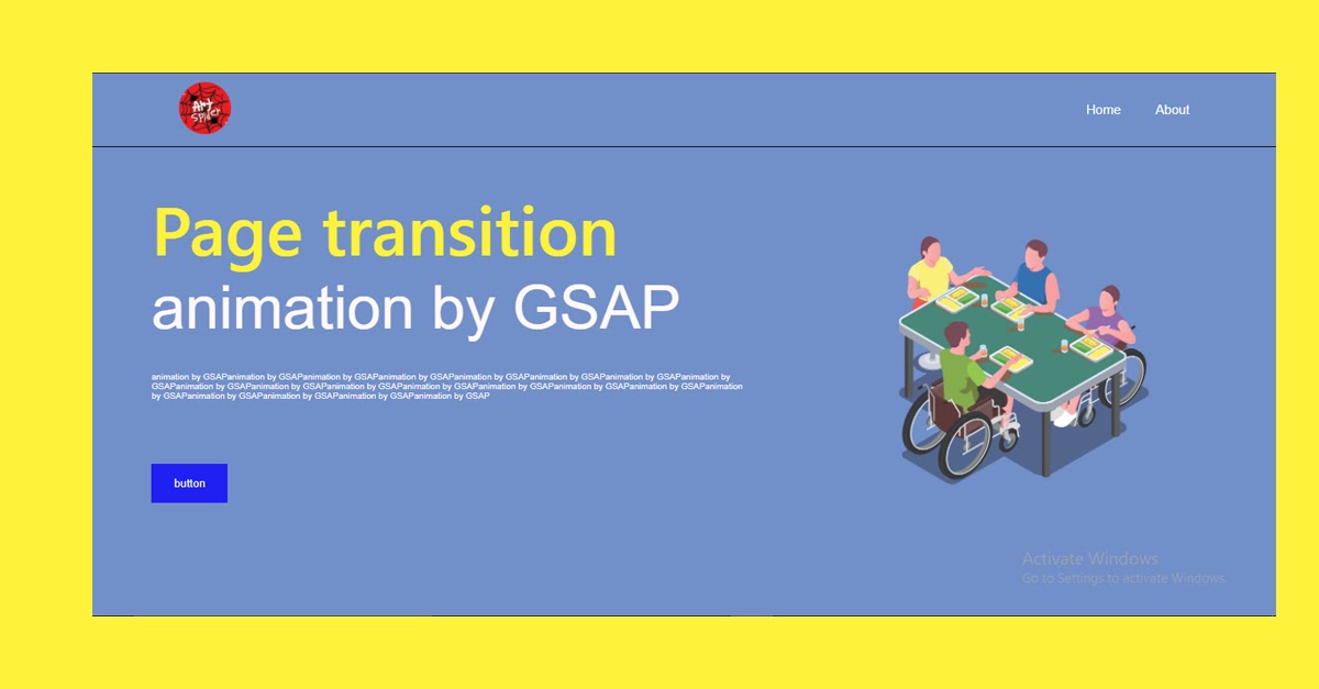 How to create Page transition animation by Greensock (gsap)?