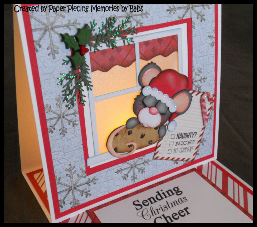 PAPER PIECING MEMORIES BY BABS: Light Up Christmas Card