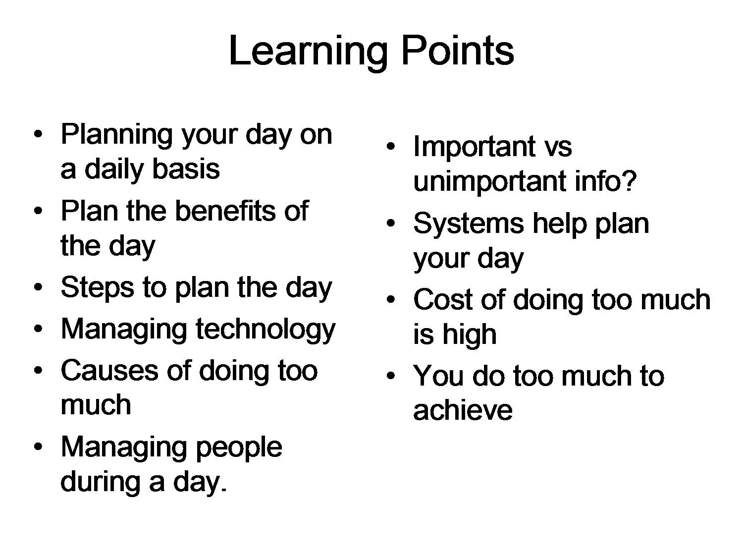 Attitudinal Development: Time Management: Module 1: Time Management ...