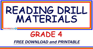 READING DRILL MATERIALS for GRADE 4 (Free Download) - DepEd Click