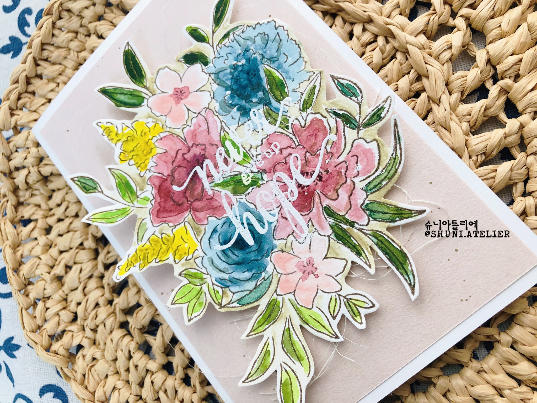 Floral cluster card