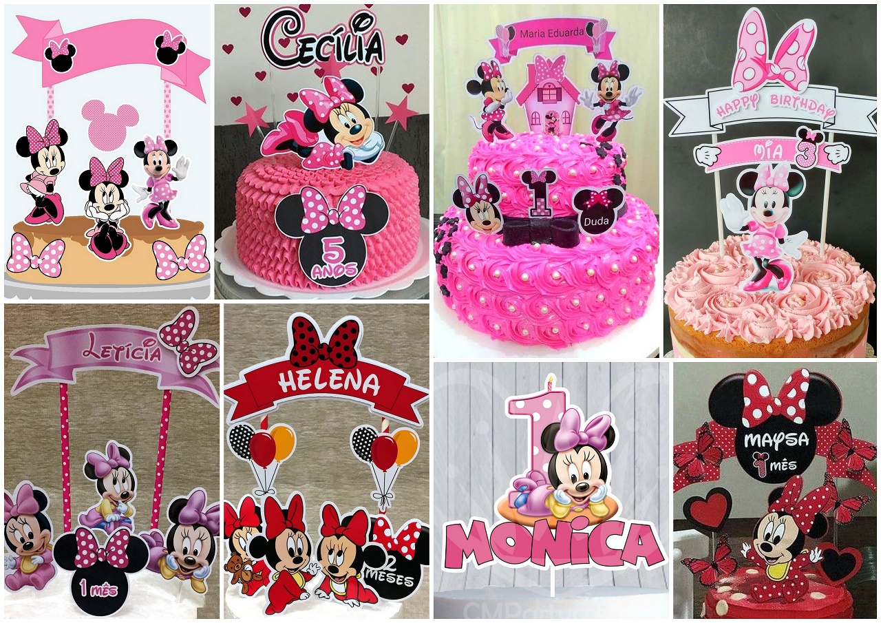 Minnie Bebé: Toppers para Tartas, Tortas, Pasteles, Bizcochos o Cakes ...