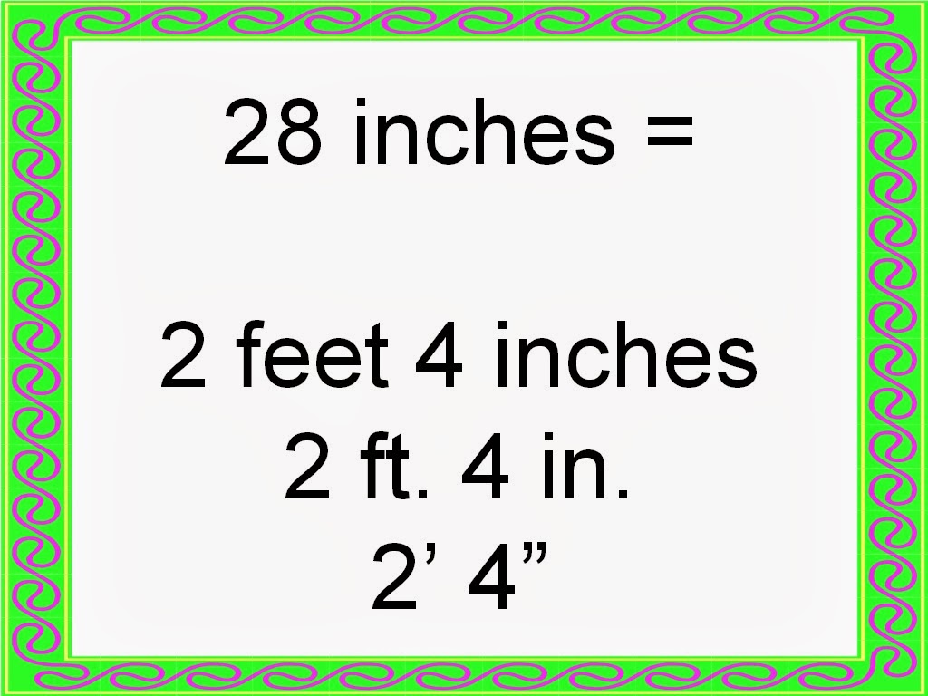 Student Survive 2 Thrive: Convert Height to Feet and Inches Examples ...