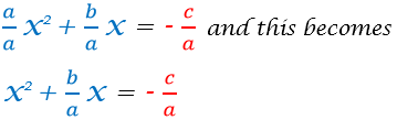 Quadratic equations – derivation of quadratic equation formula using ...