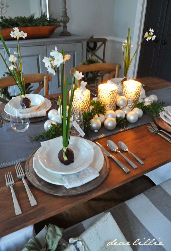 Our Christmas Table Setting - Dear Lillie Studio