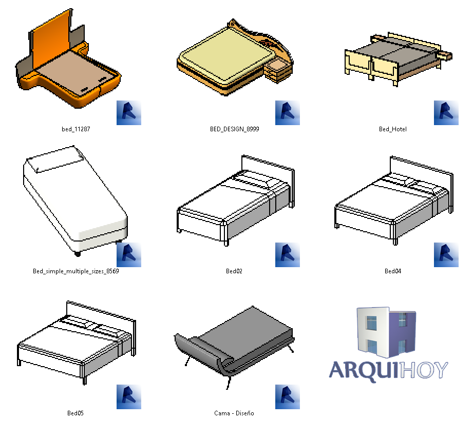 Familia Cama (RFA) | ArquiHoy-Revit