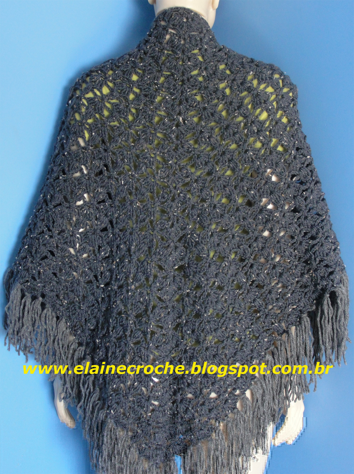 Elaine Croche: Xale Old Style em Croche