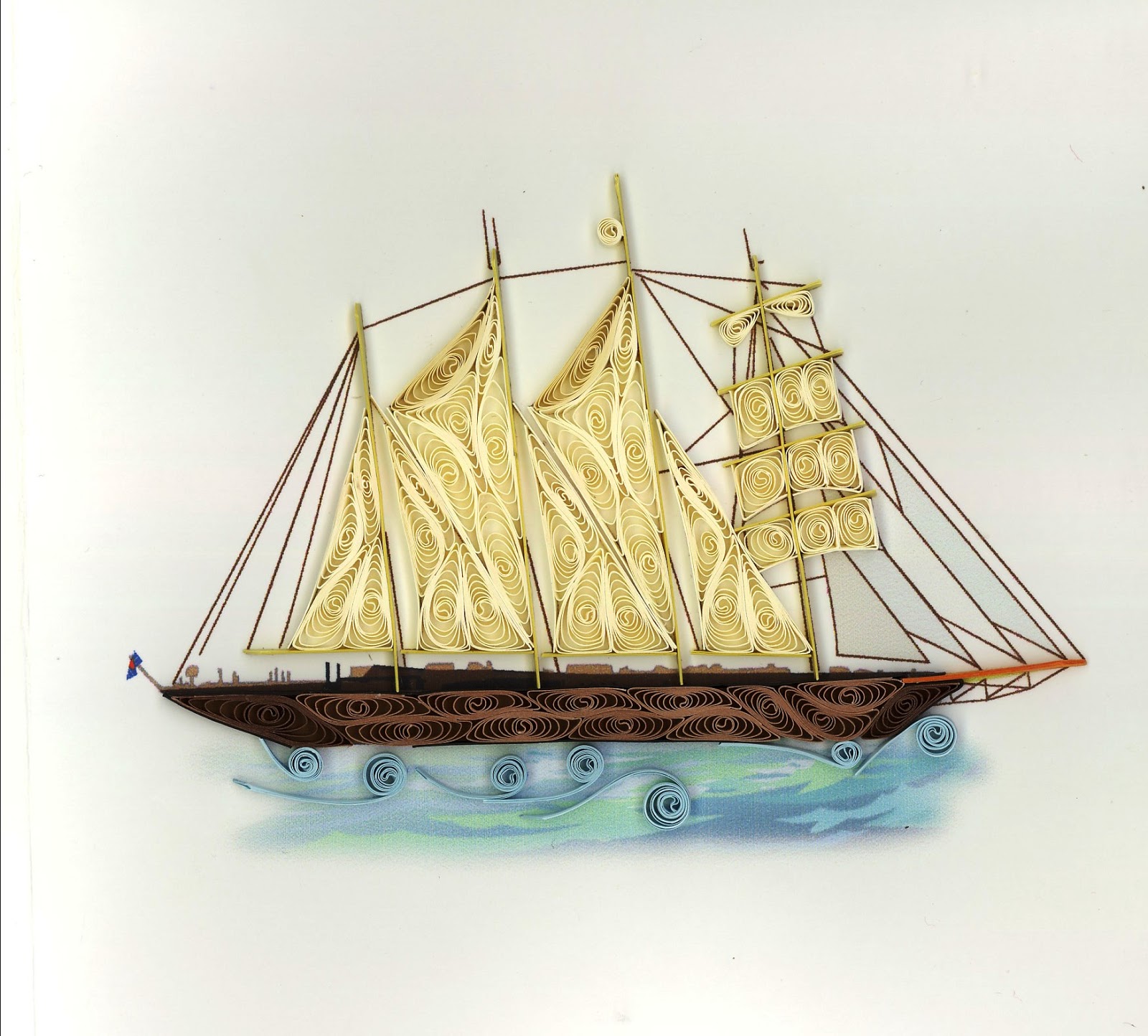 World of the Written Word: Quilled ship
