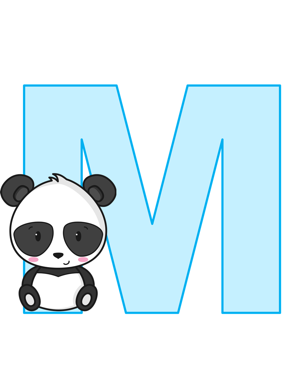 Kits imprimibles gratis : Kit imprimible y abecedario Panda bebe