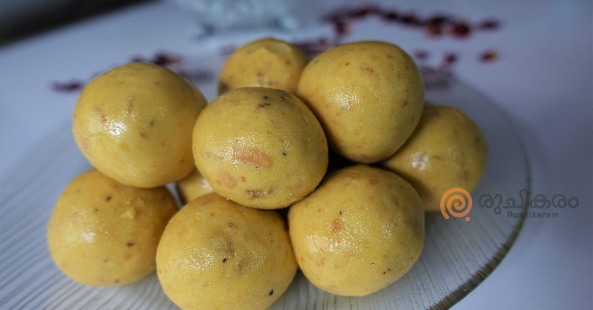 Ruchikaram: Kadalapodi Laddu | Gram Flour Laddu | Besan Laddu