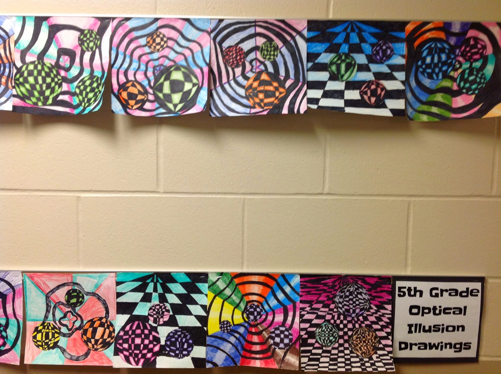 Miss Arty Pants: 5th Grade Optical Illusions
