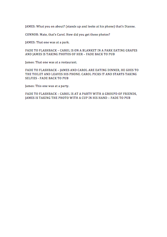 Nick's Film Studies Blog: Script - first draft