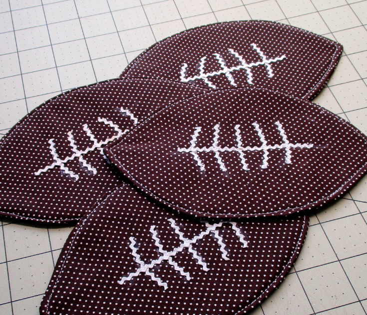 Deb's Days: Homemade Football Coasters Sewing Project - Tutorial Tuesday