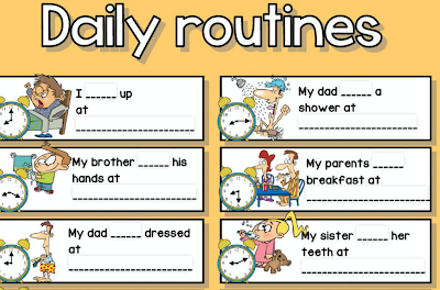 ENGLISH CORNER 4th grade: WRITING ROUTINES AND TIME