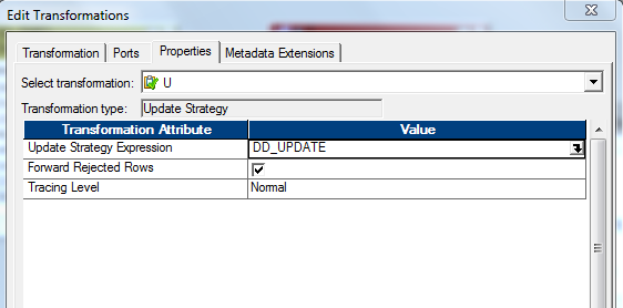 Basic Informatica Tutorial: Update Strategy Transformation