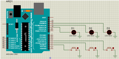 Antarmuka tombol push button menggunakan arduino - Foxify