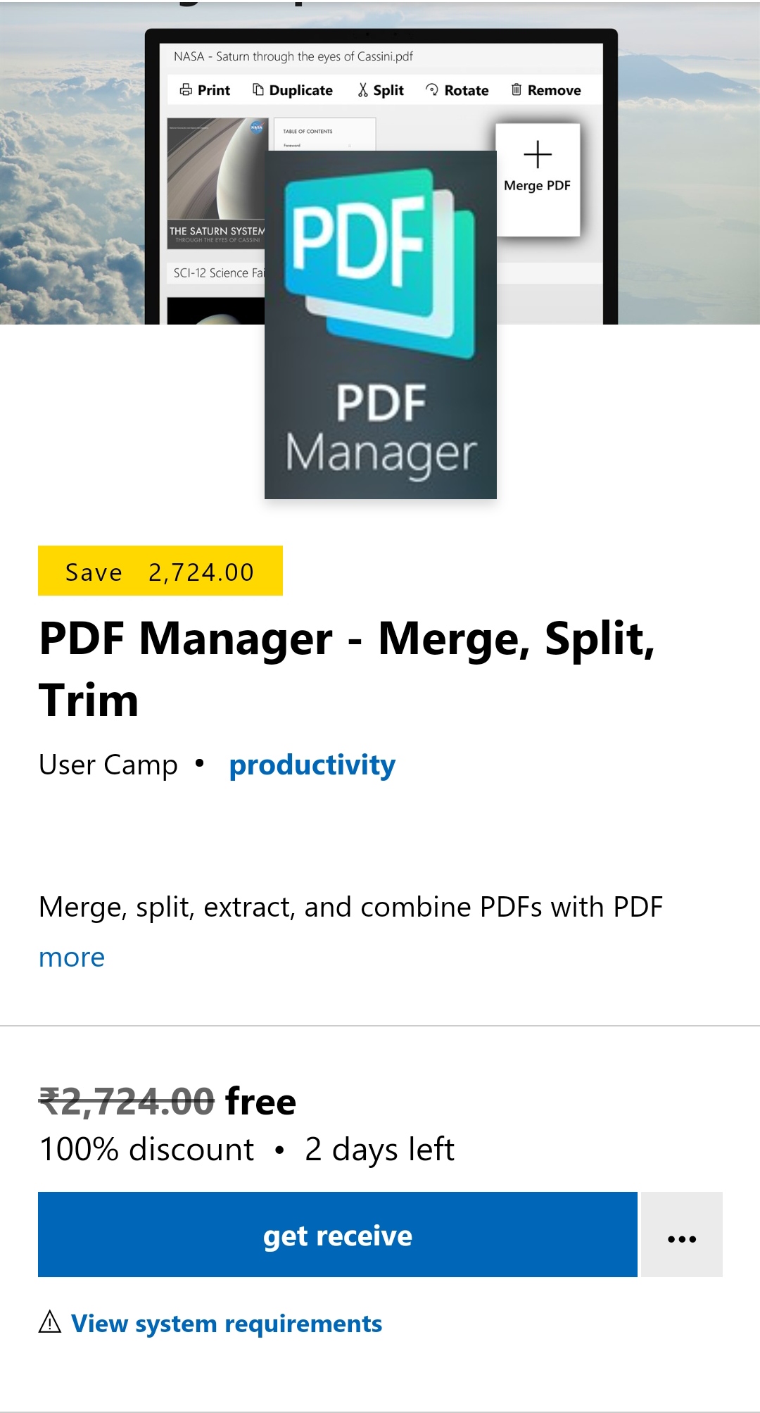 Microsoft PDF manager