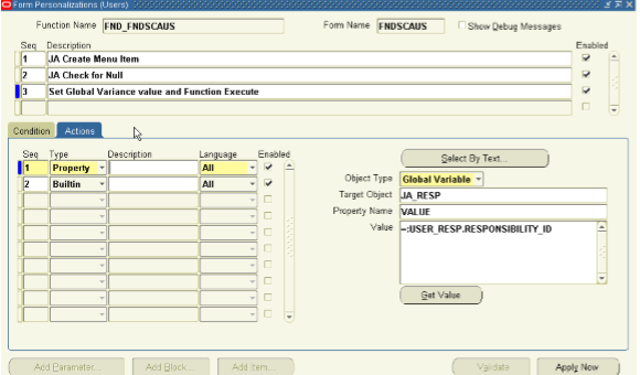 Oracle Applications Blog Special Menu In Form Personalization In