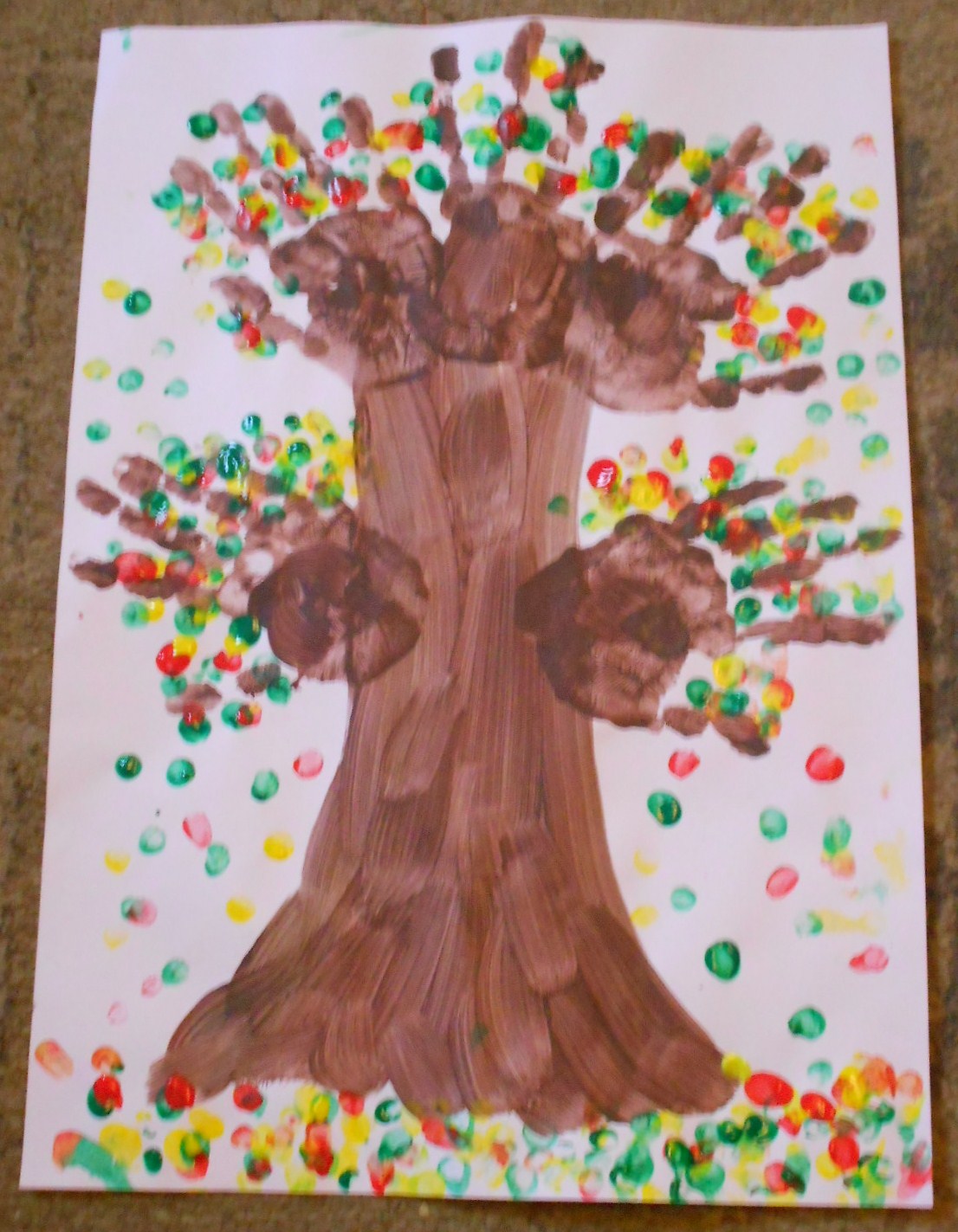 James&May Arts and Crafts Blog: Children's Handprint Autumn Tree