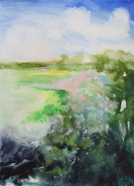 Carol Engles Art: Spring pasture, by Carol Engles