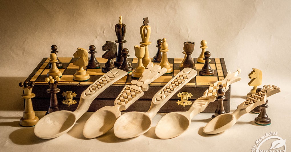 WOODCARVING / Різьблення по дереву: Різьблені ложки "Шахи" / Carved ...