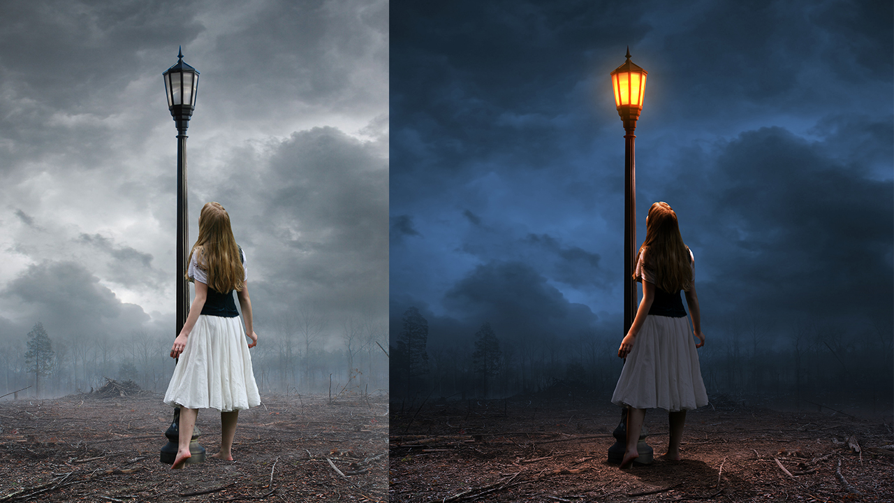 Photoshop Add Light Effects To Light Poles In Photo Manipulation photoshop-add-light-effects-to-light-poles-in-photo-manipulation