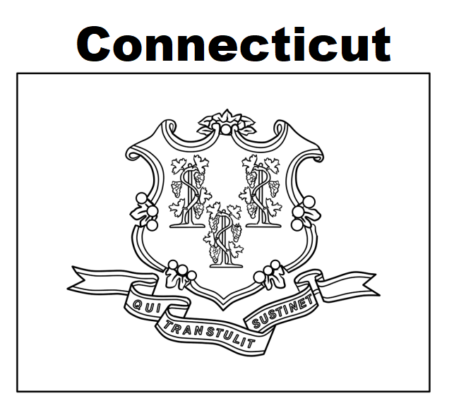 Geography Blog: Flag of Connecticut coloring page