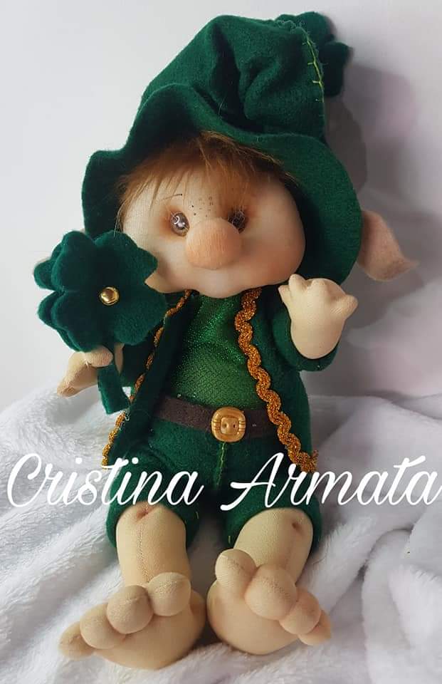Molde de Duende da sorte para artesanato em tecido - Ver e Fazer