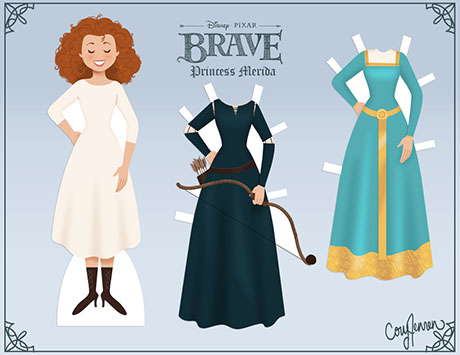 Brave: Princess Merida Paper Doll | Paperized Crafts