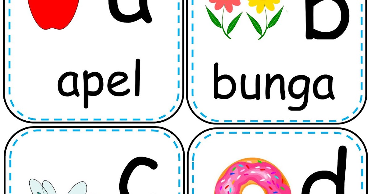 Free Printable - Abjad Indonesia Huruf Kecil