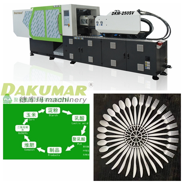 Plastic Molding Service: PLA cutlery Injection Molding Machine Solution