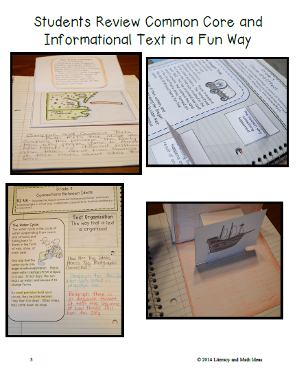 Literacy & Math Ideas: Grade 3 Common Core Interactive Reading Journal ...