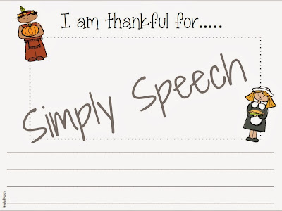 Happy Thanksgiving! A Thematic Unit {Giveaway!} | Simply Speech