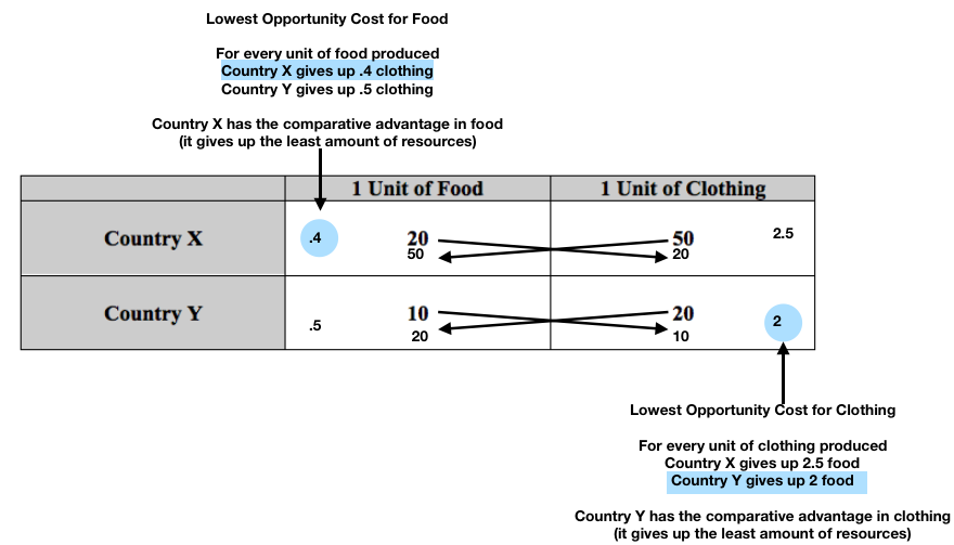 Econowaugh AP: Comparative Advantage (Input) Problem 1995 Step by Step