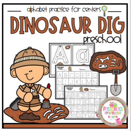 Dinosaur Bundle includes 5 Printable's ~ Preschool Printables