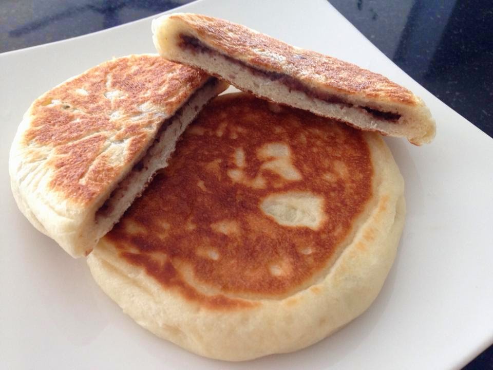 Pan Fried Red Bean Bread by Lena Lai ~ azrecipes.xyz