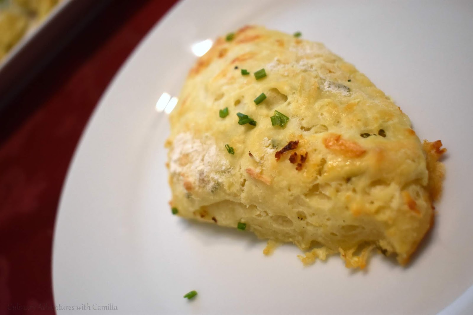 Savory Cheesy Chive Scones #BakingBloggers