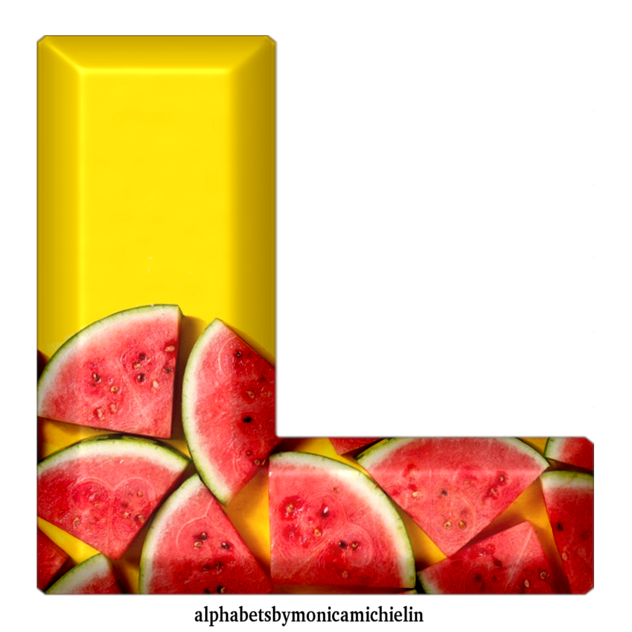 M. Michielin Alphabets: WATERMELON FRUIT YELLOW ALPHABET, ALFABETO ...