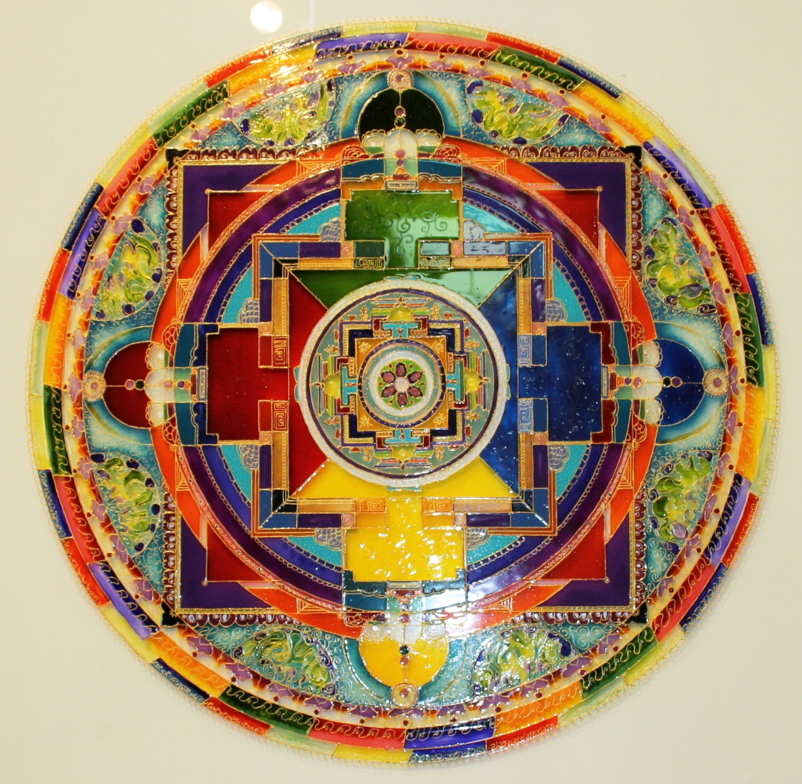 Mandalas peints sur verre ! Coup de foudre