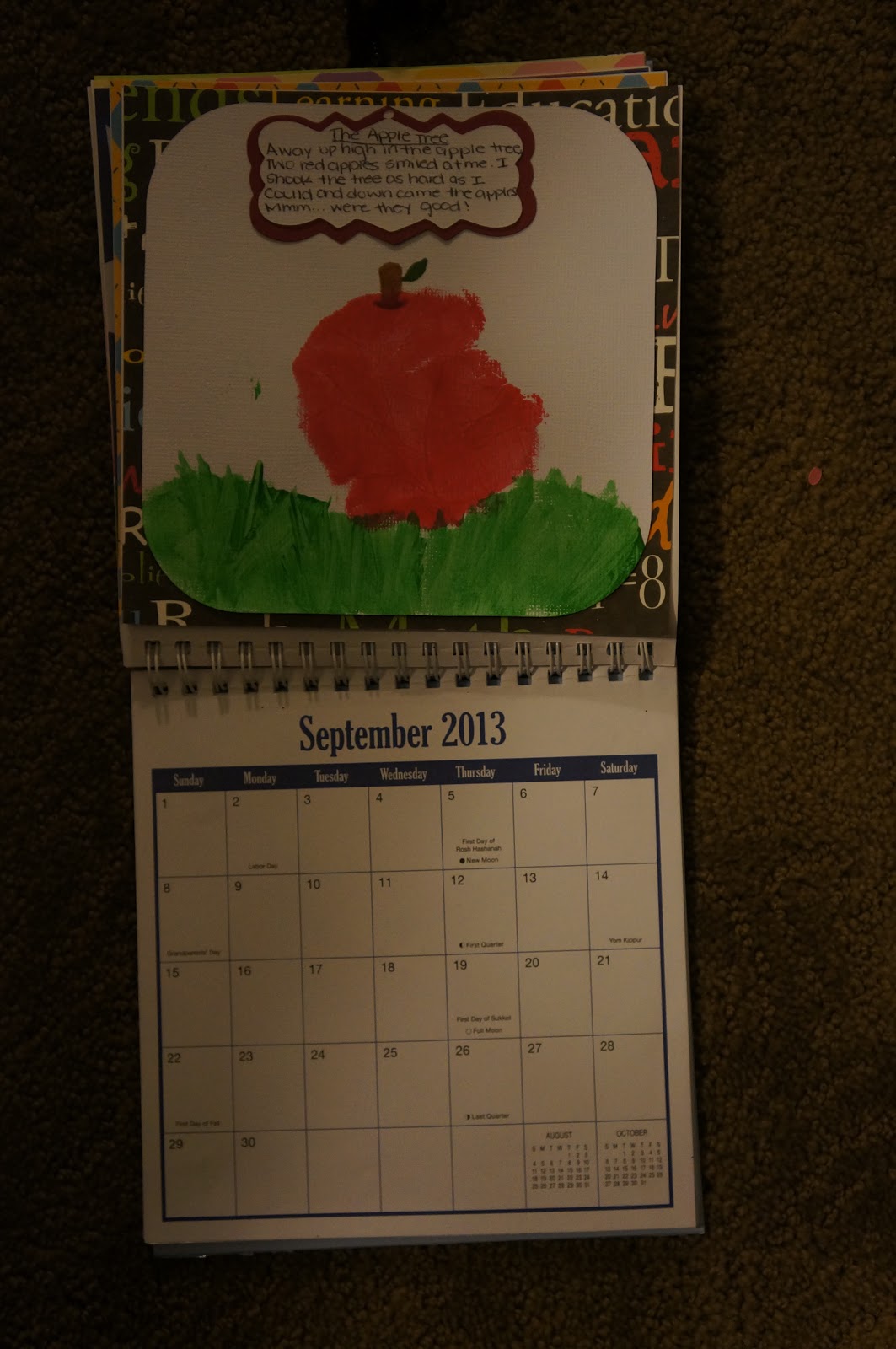 Making my Kids' day special 1 day at a time!: DIY Handprint Calendar