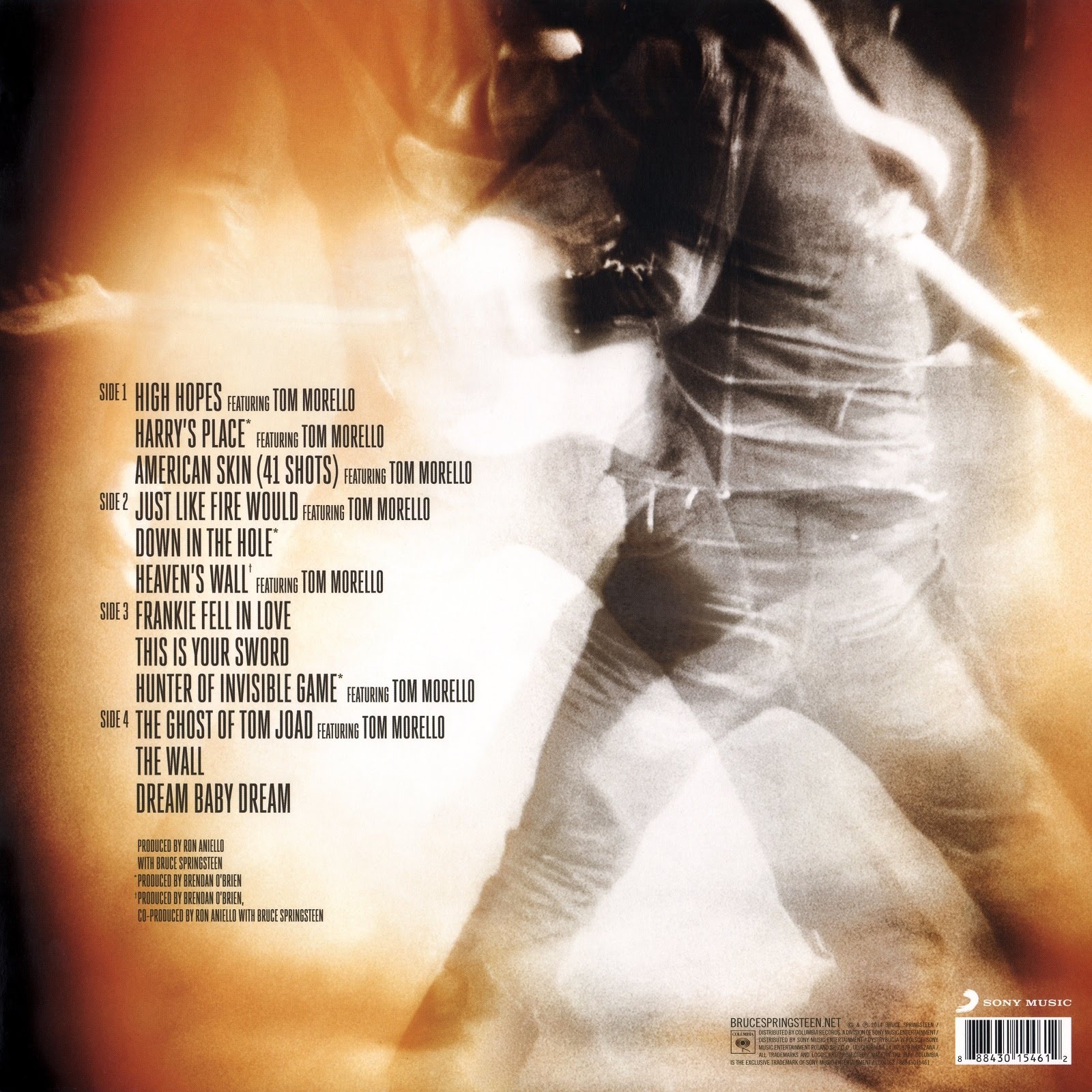 2014 High Hopes - Bruce Springsteen - Rockronología