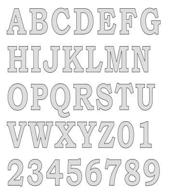 Printable Letter Stencils ~ Thankyou Letter