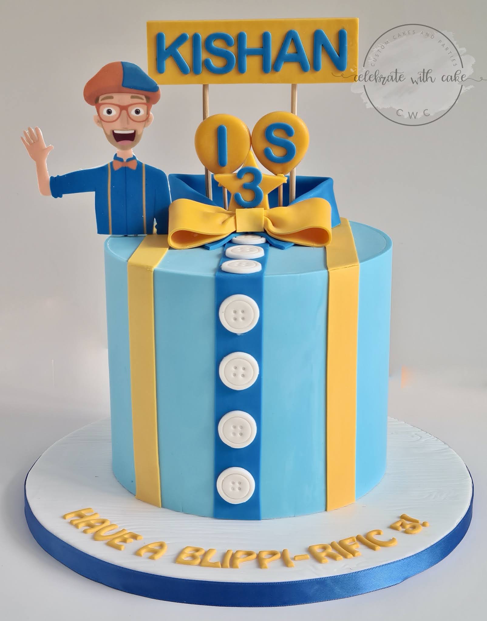 Blippi Theme Cake Blippi Theme Cake